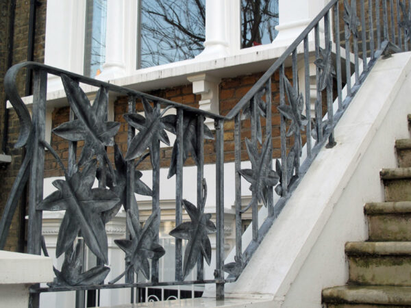 morton-sculptural-maple-leaf-railing - James Price Blacksmith Ltd
