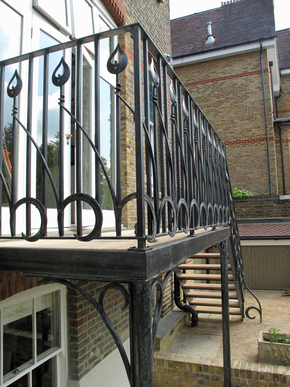 Wimbledon ironwork balcony and stairs