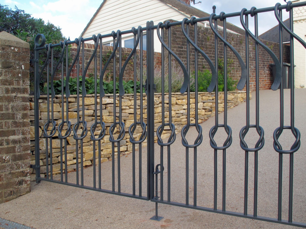 Reef Knot Entrance Gates- contemporary metal design