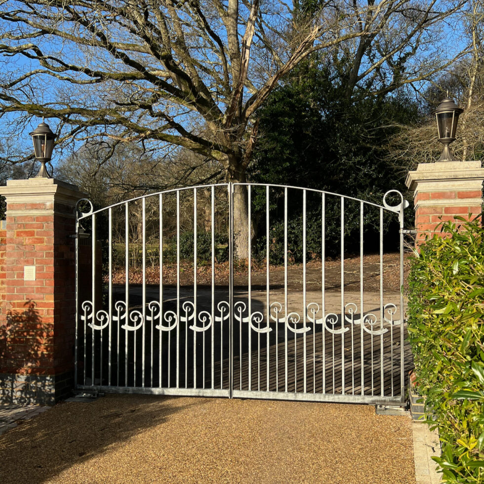 Arnolds bespoke driveway gates - James Price Blacksmith Ltd