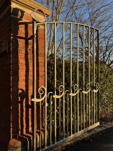 Arnolds bespoke driveway gates - James Price Blacksmith Ltd